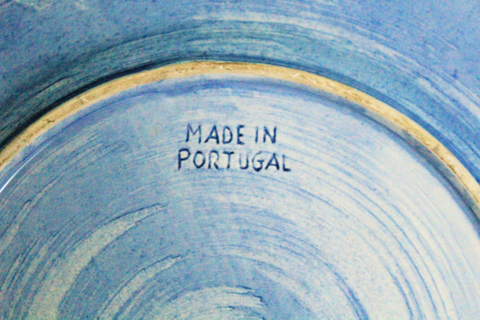 Large Vintage Portuguese Pottery Serving Plate Portugal Blue - Etsy