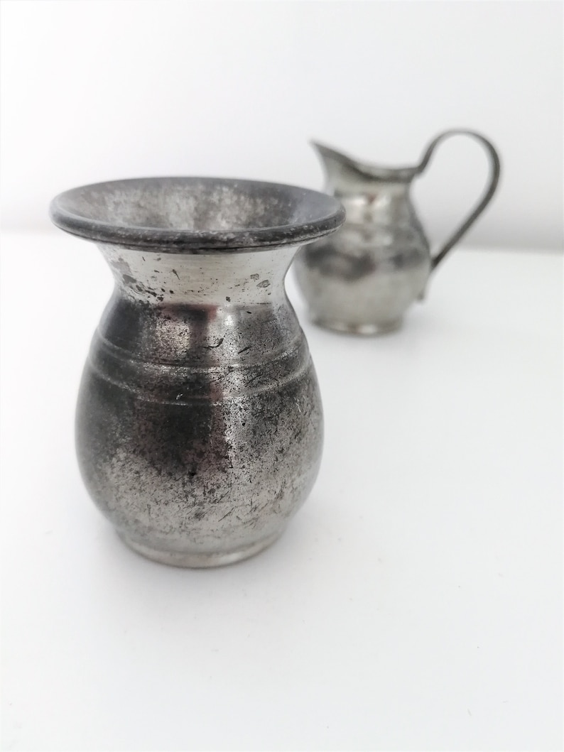 Vintage Pair Holland Pewter Jug and Vase Pewter Glasses | Etsy