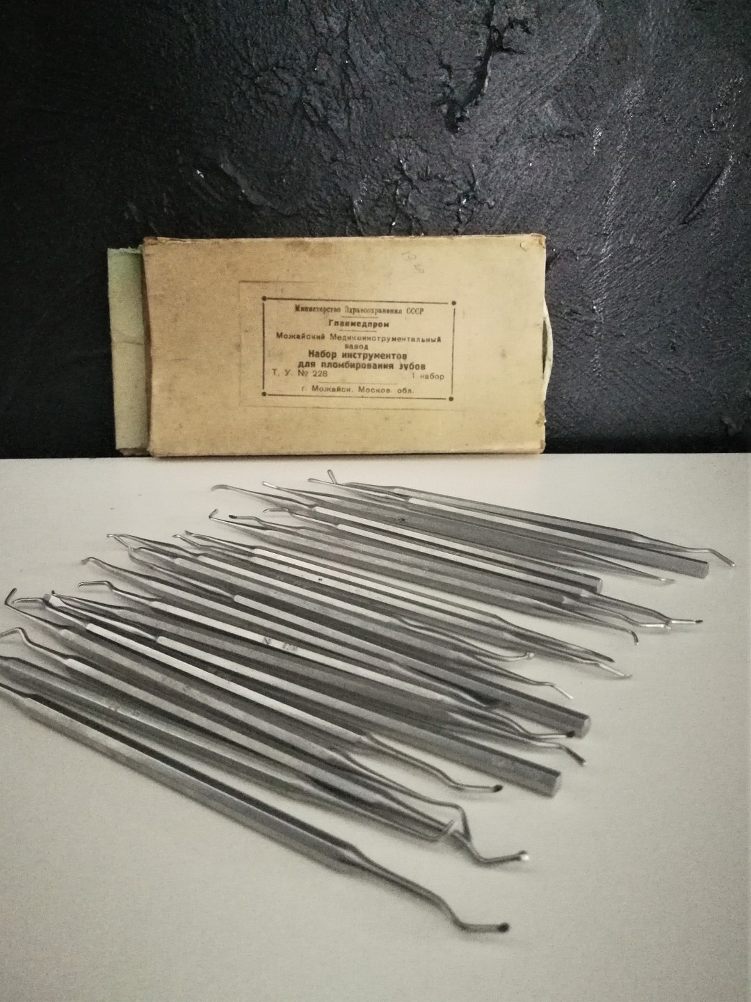 Dental Tools Steel Vintage Dental Tool Soviet Dentist Kit Tool Teeth ...