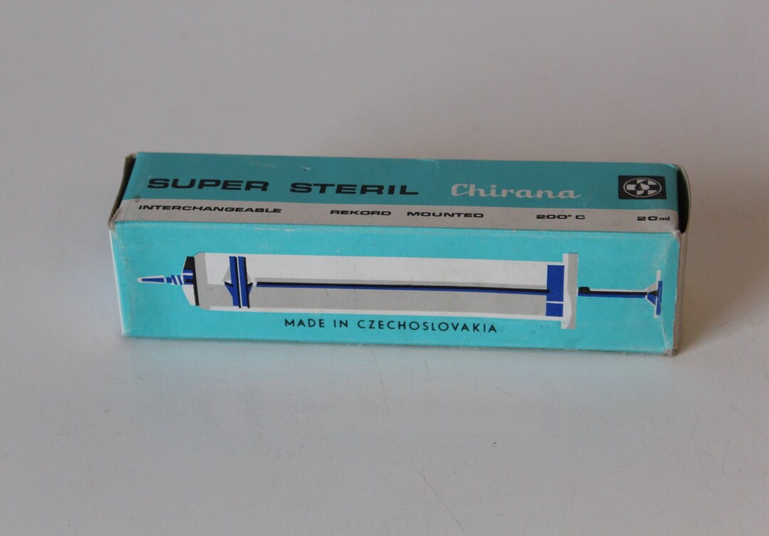 Vintage Medical 1 Pc / 20ML Chirana Glass Syringe Record Hypodermic ...