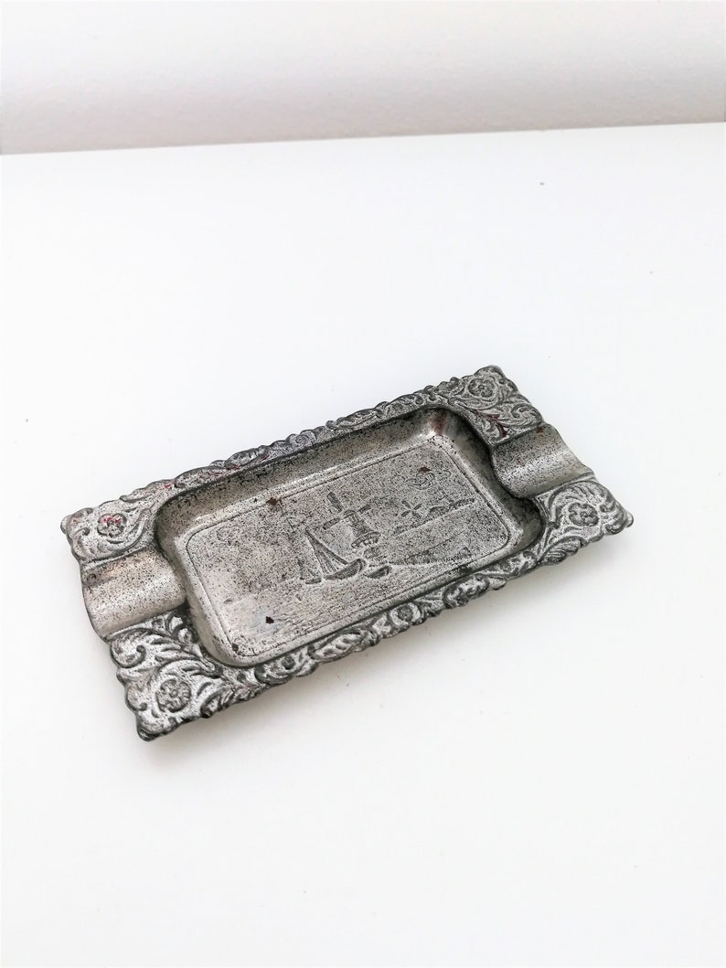 Pewter Metal Plate Small Pewter Ashtray Dutch Windmill - Etsy