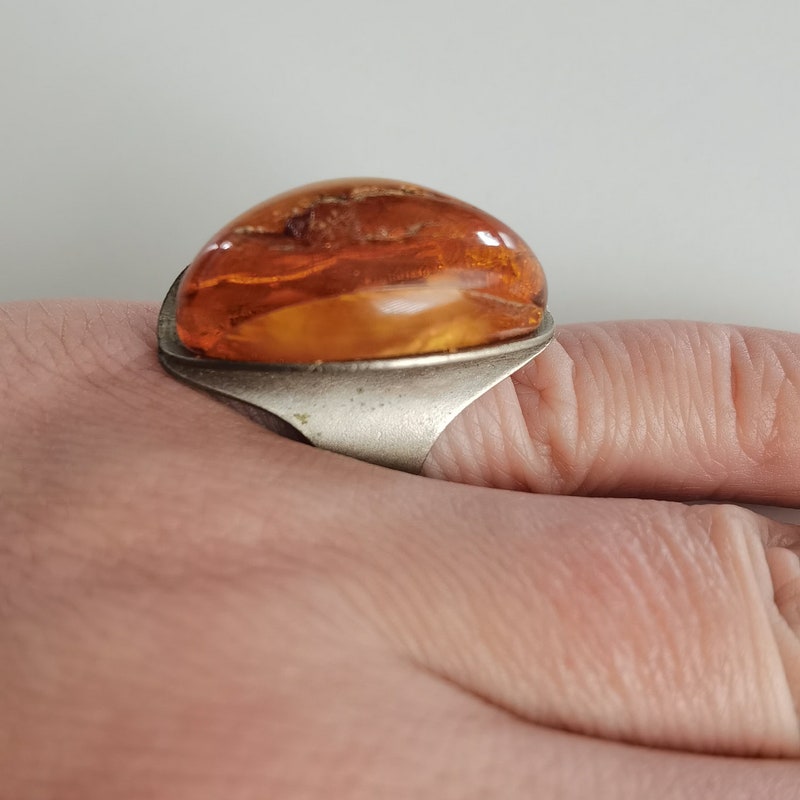 Amber Ring - Etsy