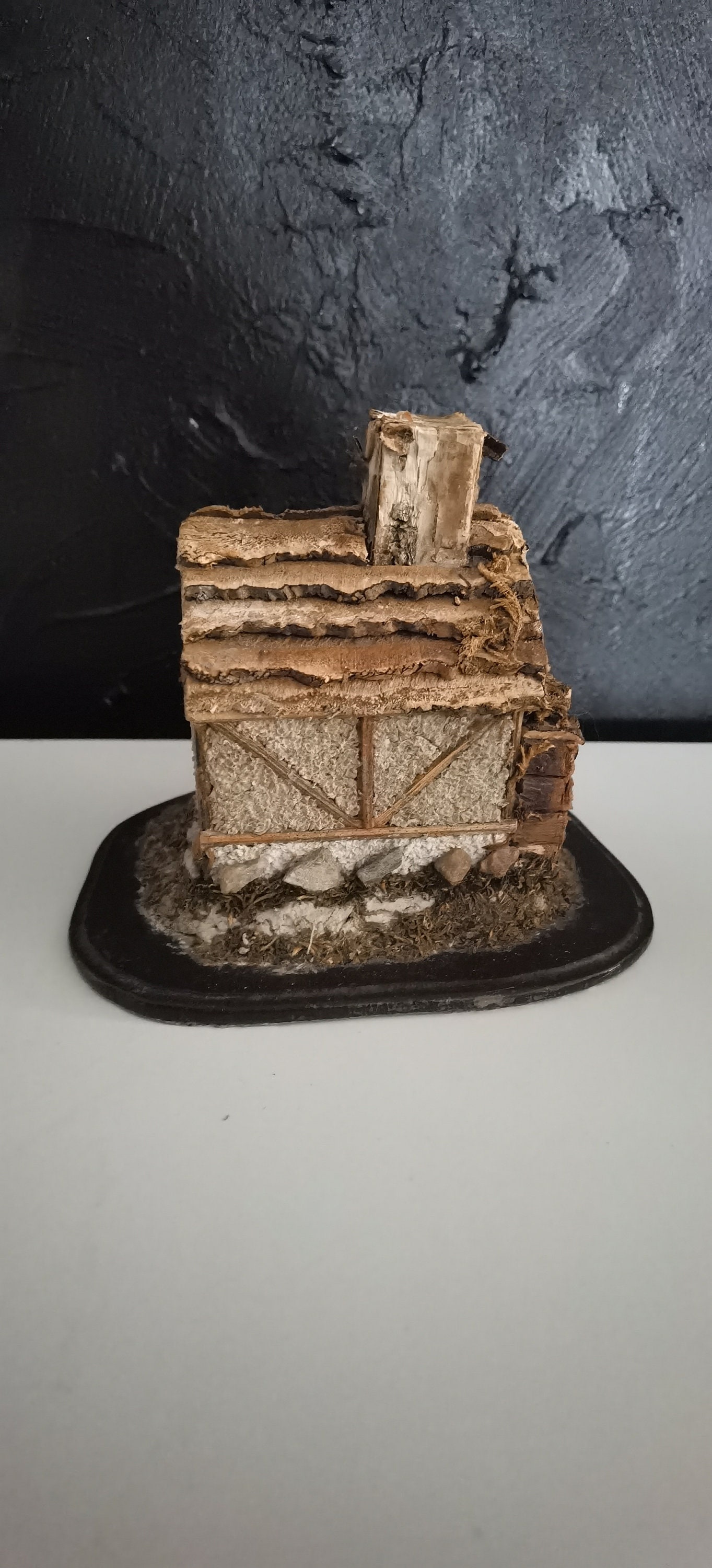 Vintage Wood Winter Pilgrims Rest House Cottage Hand Painted , Figurine ...