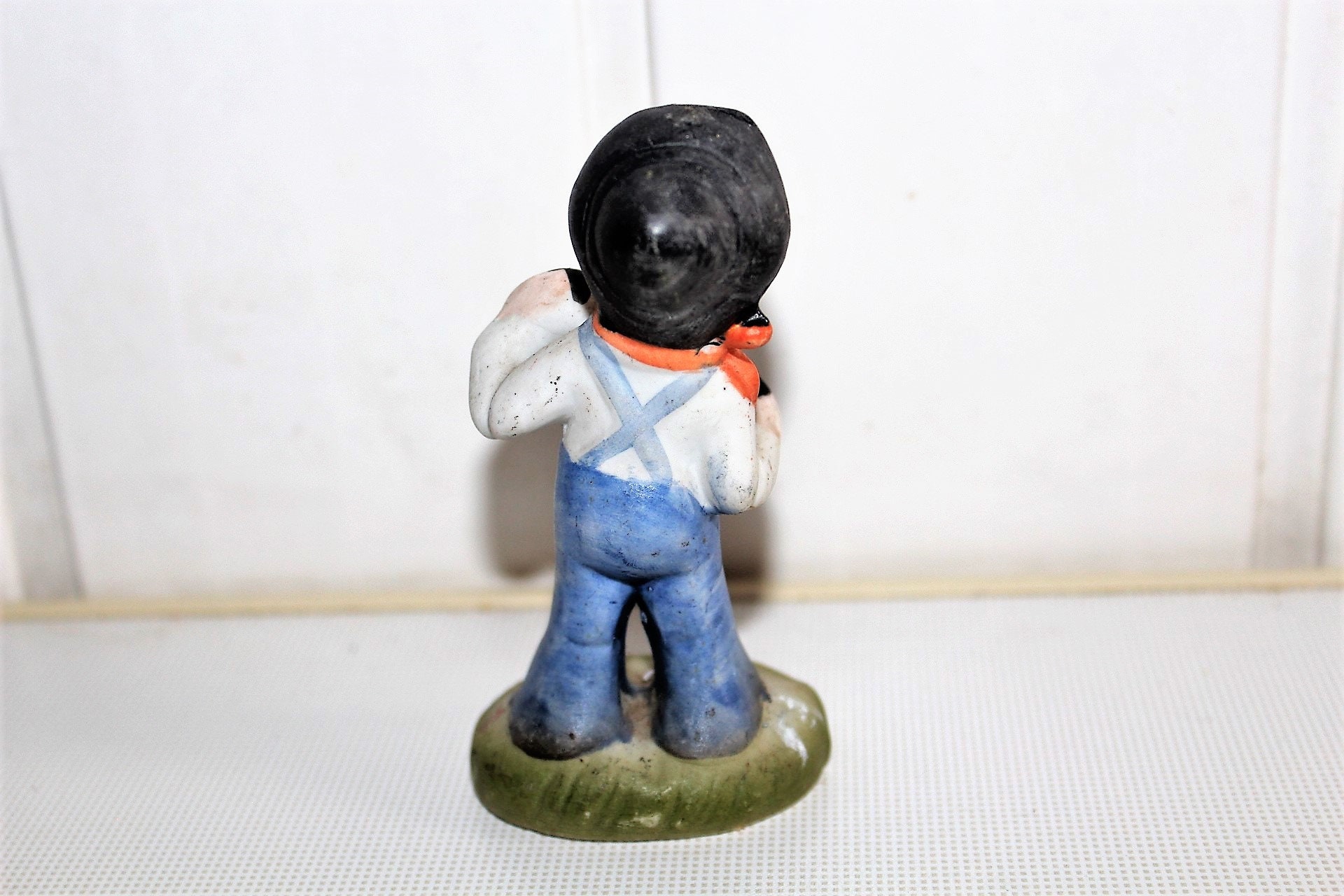 Vintage Porcelain Boy Playing Accordion Figurine, Ceramic Boy Figure ...