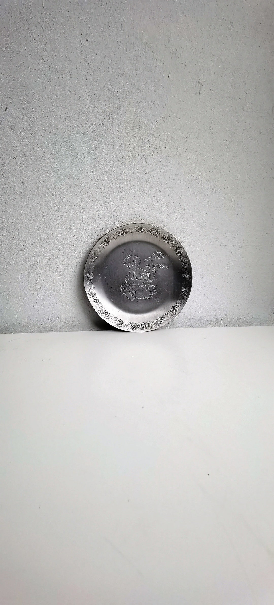 Vintage Norwegian Aluminium Troll Plate Norway Forest Gnome Tray ...