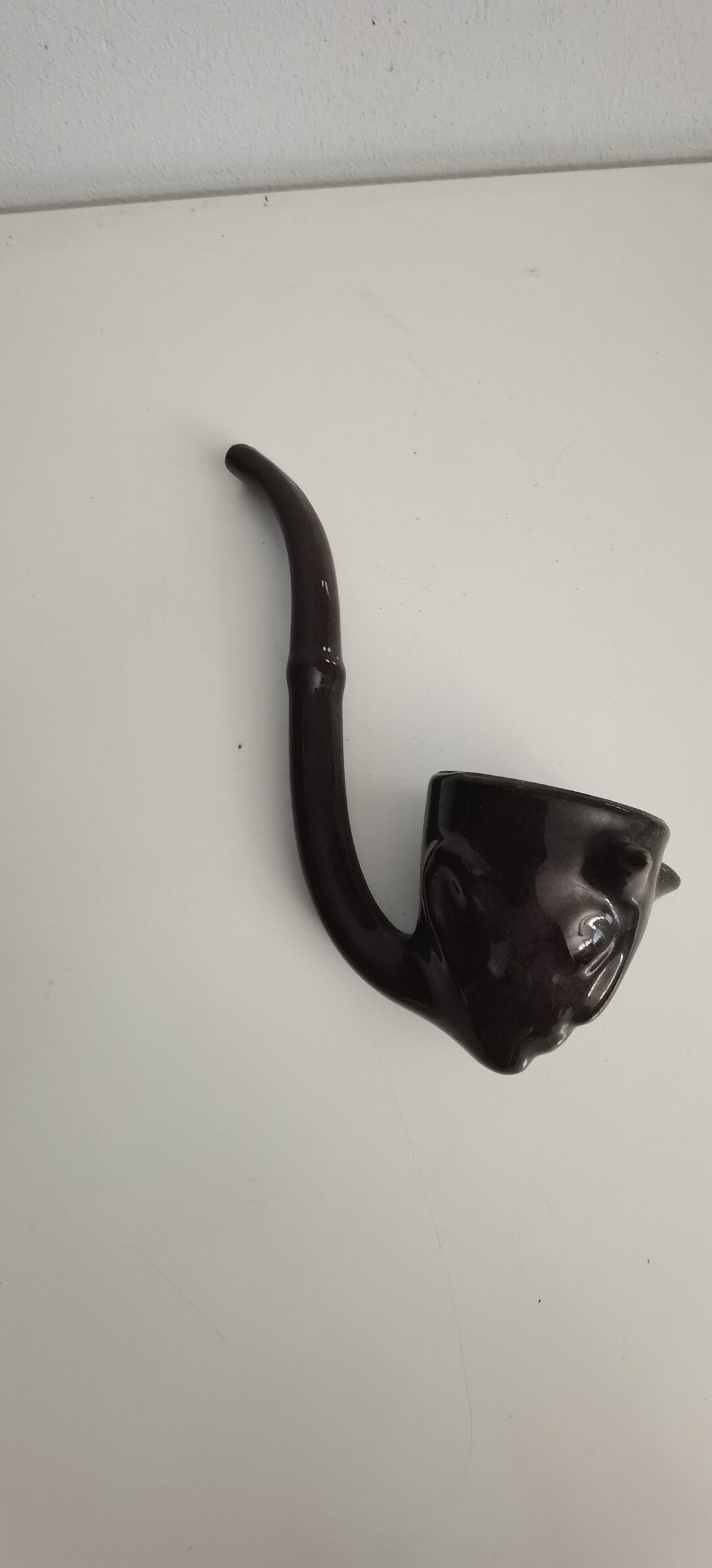Antique Ceramic Devil's Mug Decorative Smoking Pipe Devil Face Pipe ...