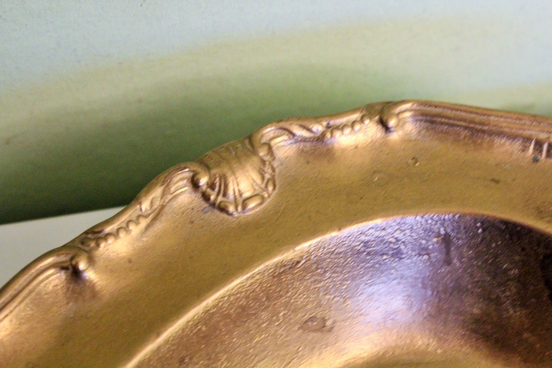 Vintage Large Solid Brass Heavy 3kg Centerpiece Serving Bowl - Etsy