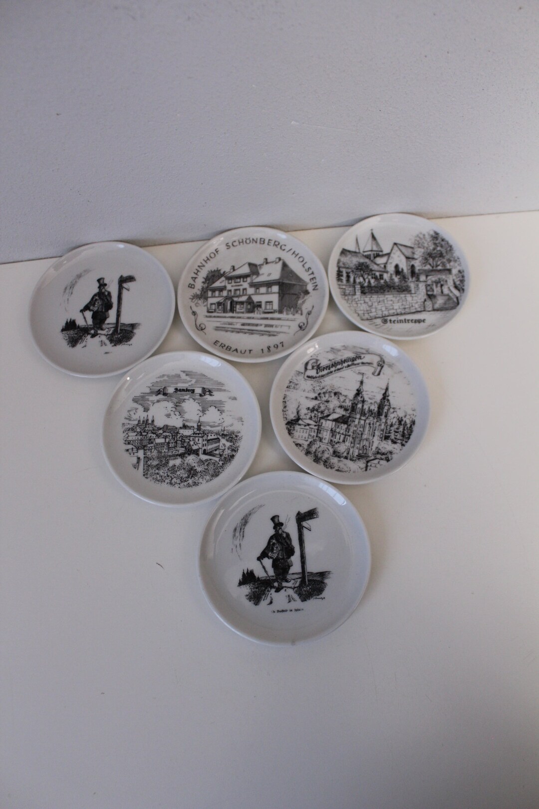 Vintage Furstenberg Mini German Plates/german Souvenir Plates Set of 6 ...