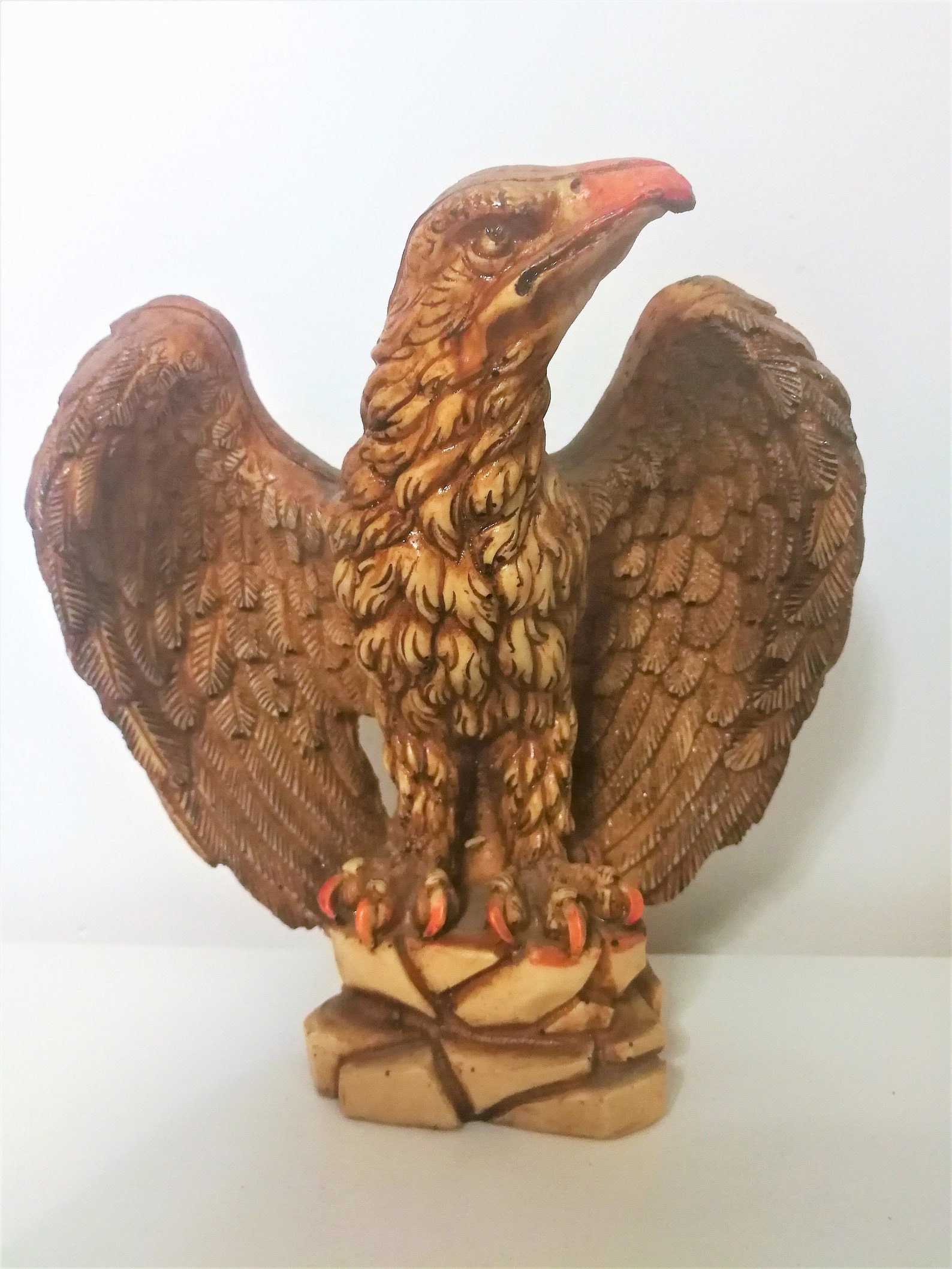 Vintage Solid Heavy Resin American Bald Eagle Figurine Figure - Etsy UK
