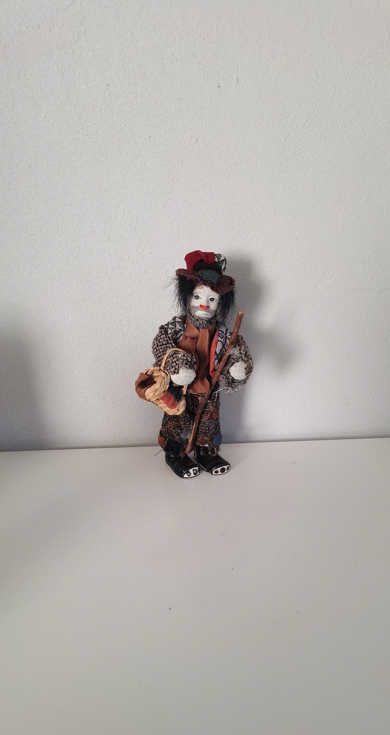 Vintage Homeless Porcelain Clown, Clown Ceramic Figurine , Clown Lover ...