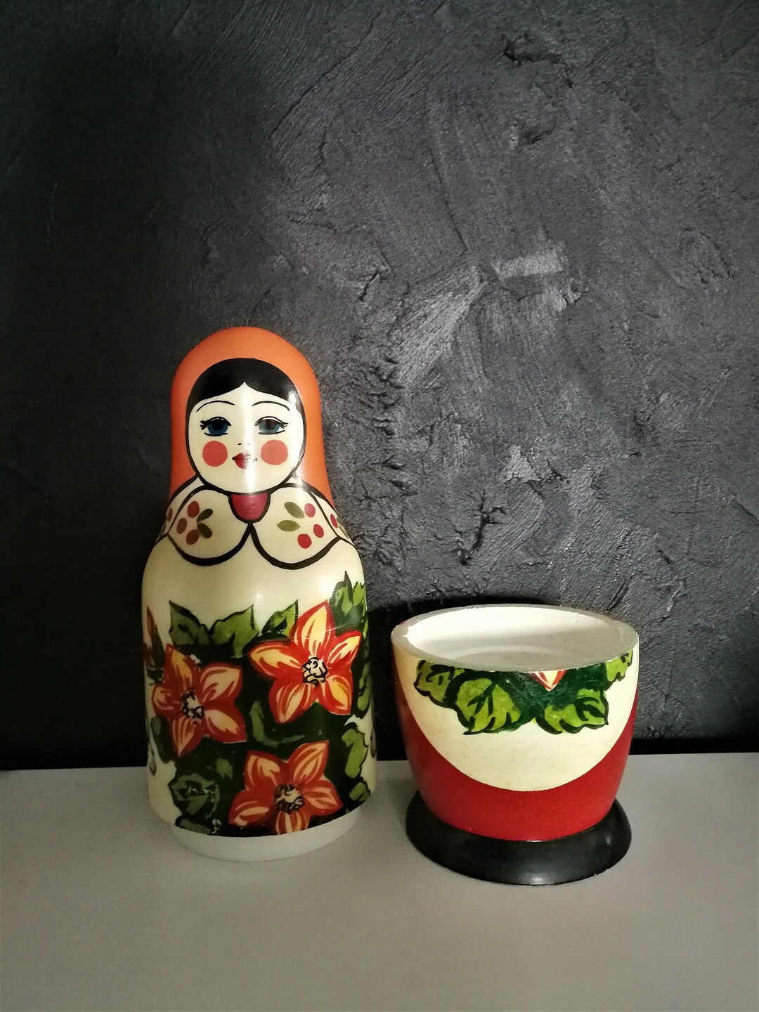 Soviet Wooden Russian Doll Bottle Holder Made in USSR, Matryoshka, CCCP ...