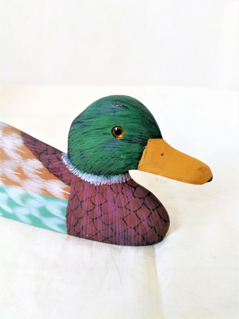 Vintage Wooden Denmark Duck Figurine Duck Bird Statue Danish - Etsy