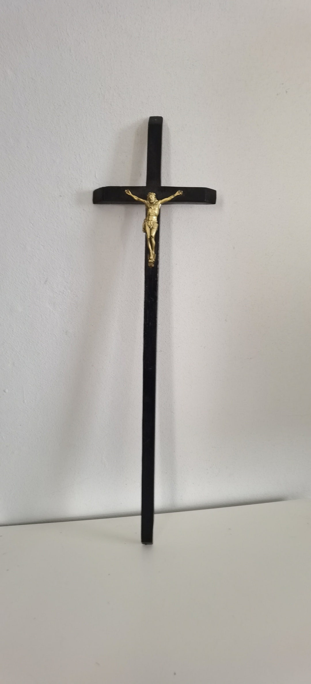 Large Vintage Crucifix, Jesus on the Cross, Wooden Cross, Religious ...