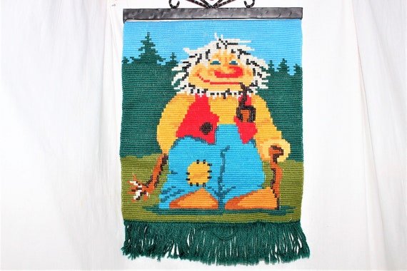 Vintage Norwegian Cross Stitch Troll Picture Norway Forest | Etsy