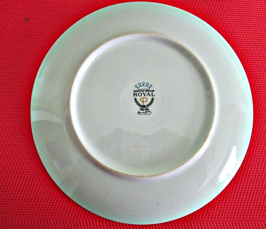Vintage Manifattura Porcellane Royal Plate Made in Italy, Porcelain ...