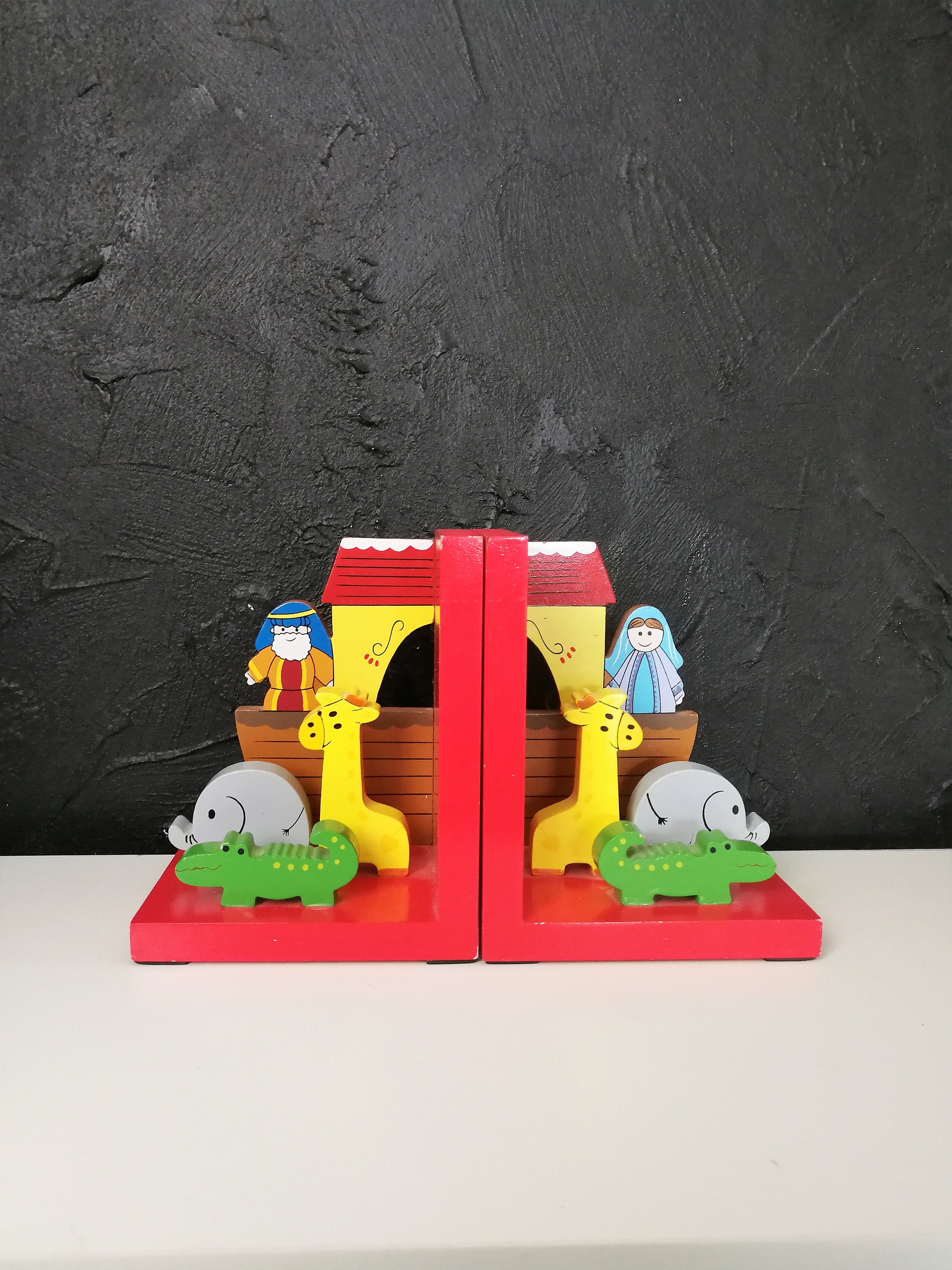 Vintage Wood Bookends Zoo Animals Bookends Wooden Bookends - Etsy