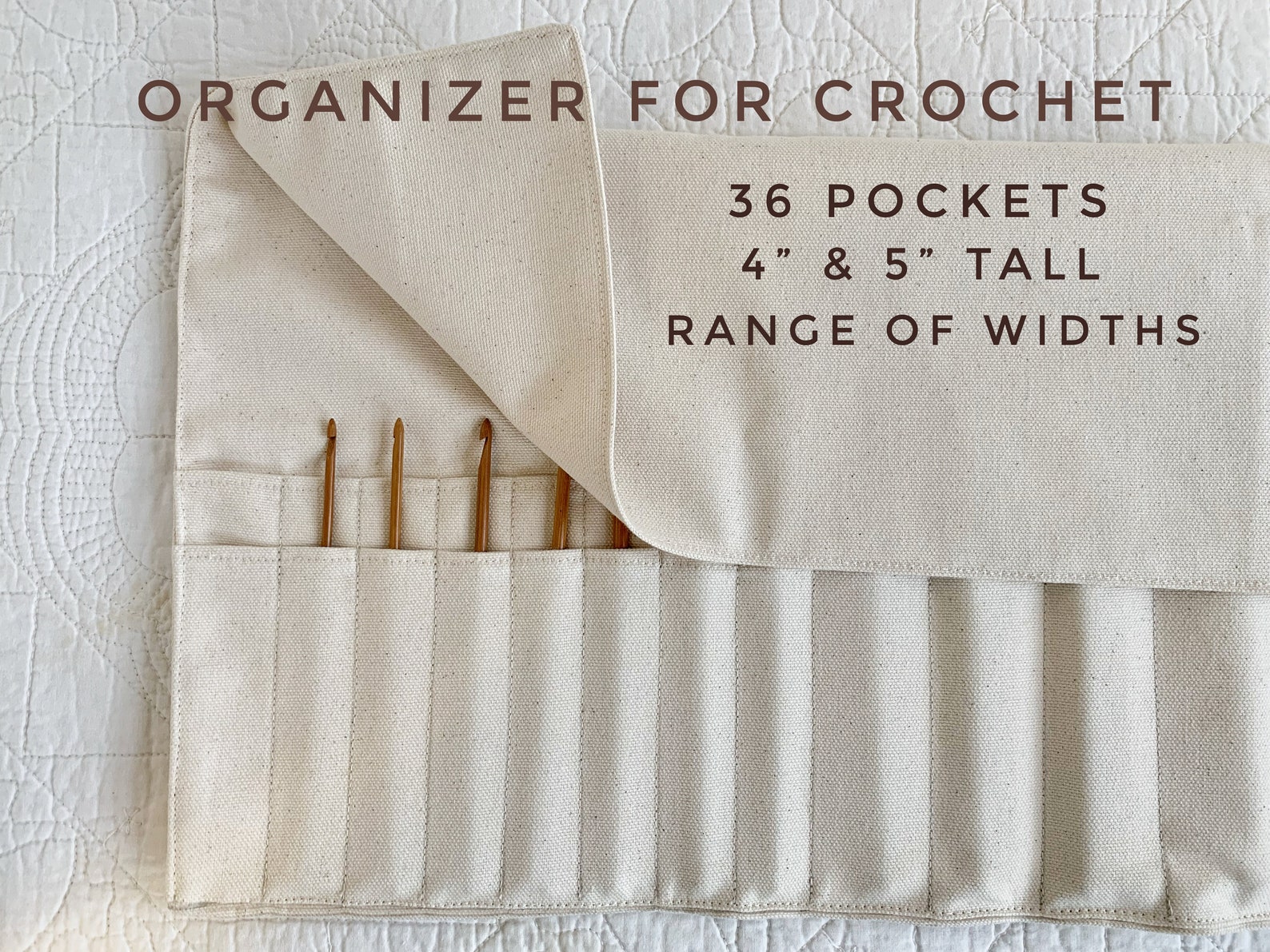 Crochet Hook Organizer, Gift for Crocheter With Lots of Room for ...