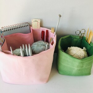 Gift for Knitters Organic Canvas Knitting Bag/organizer With - Etsy