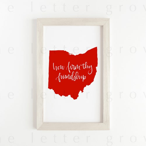 Ohio State How Firm Thy Friendship Wall Art vertical - Etsy