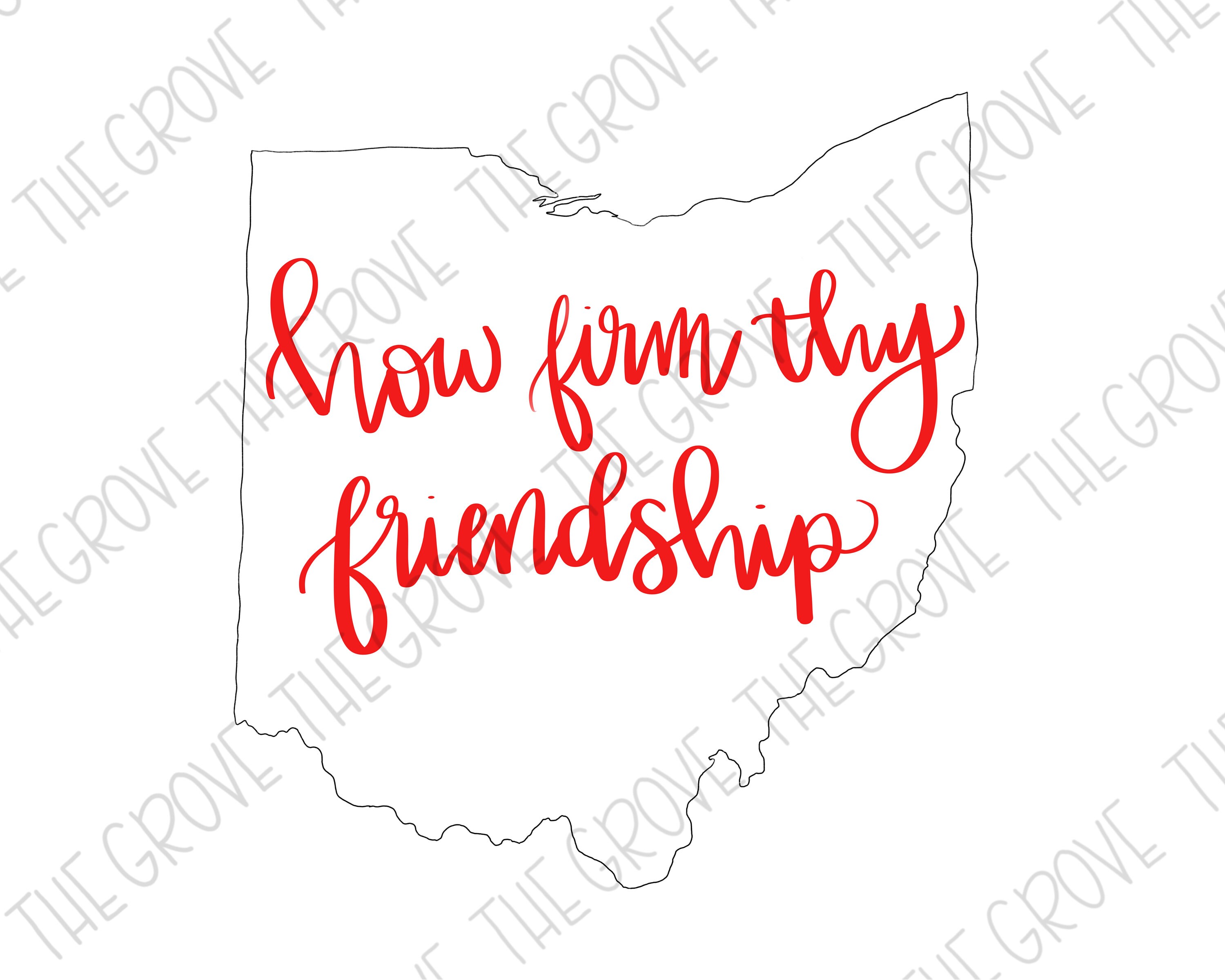 Ohio State- How Firm Thy Friendship With State of Ohio Wall Art - Etsy