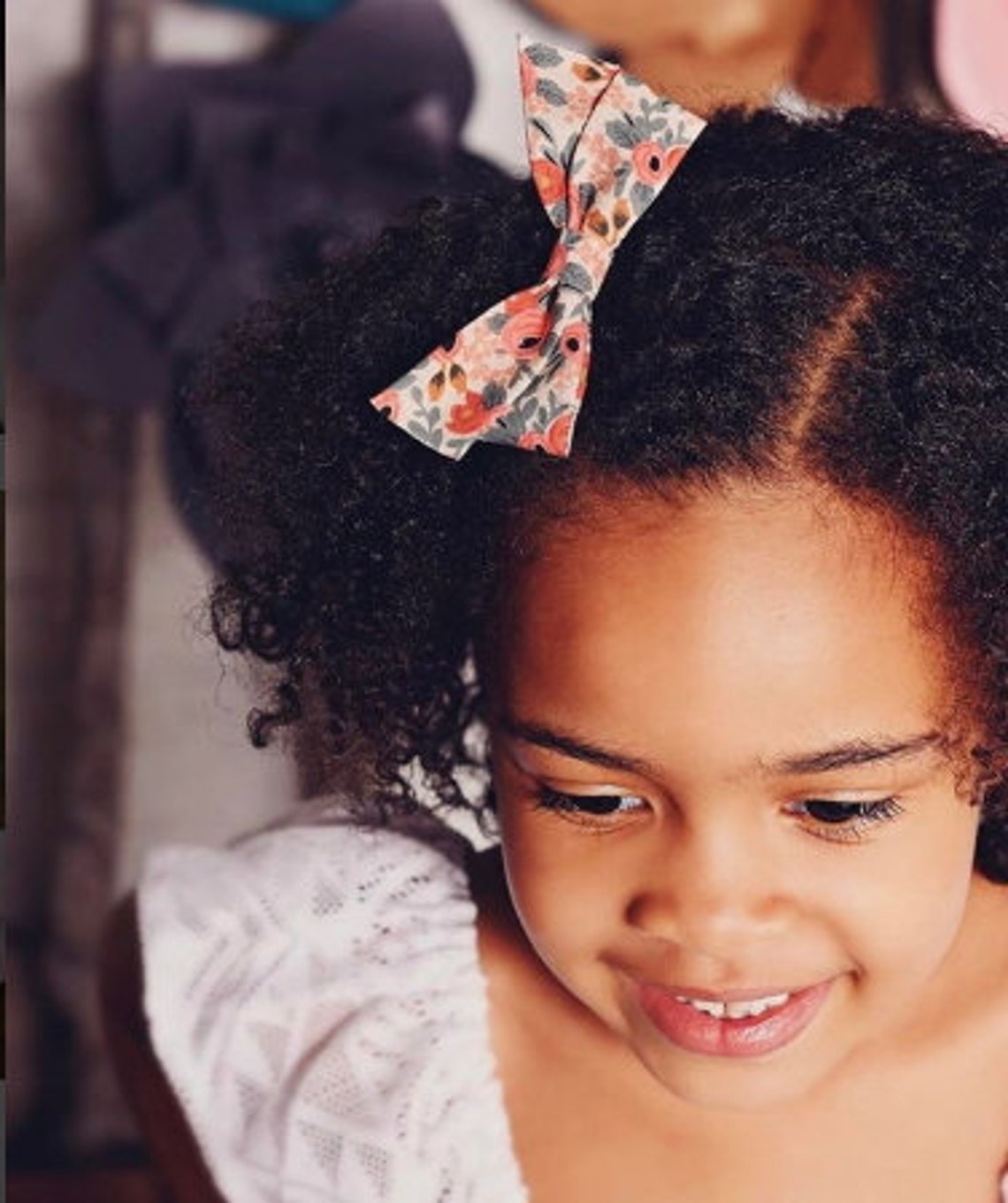 Baby Girl Bows Peach Floral Hair Bow Clip Baby Bow Headband - Etsy