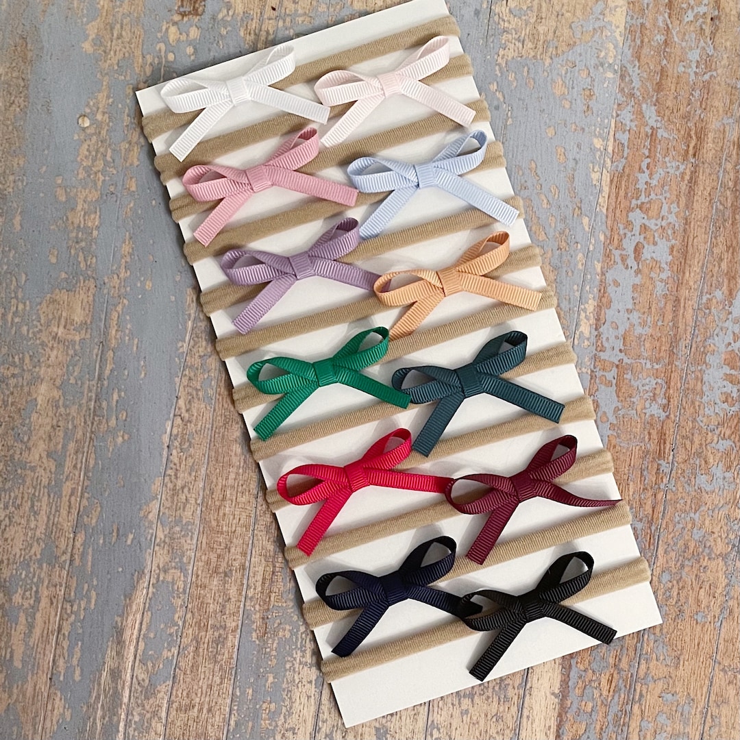 New Baby Bow, Grosgrain Ribbon Bow Headbands, Baby Bows, Infant Bows ...