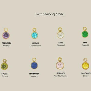 Heart Initial Stamped Letter Birthstone Bracelet, Anniversary Stone ...