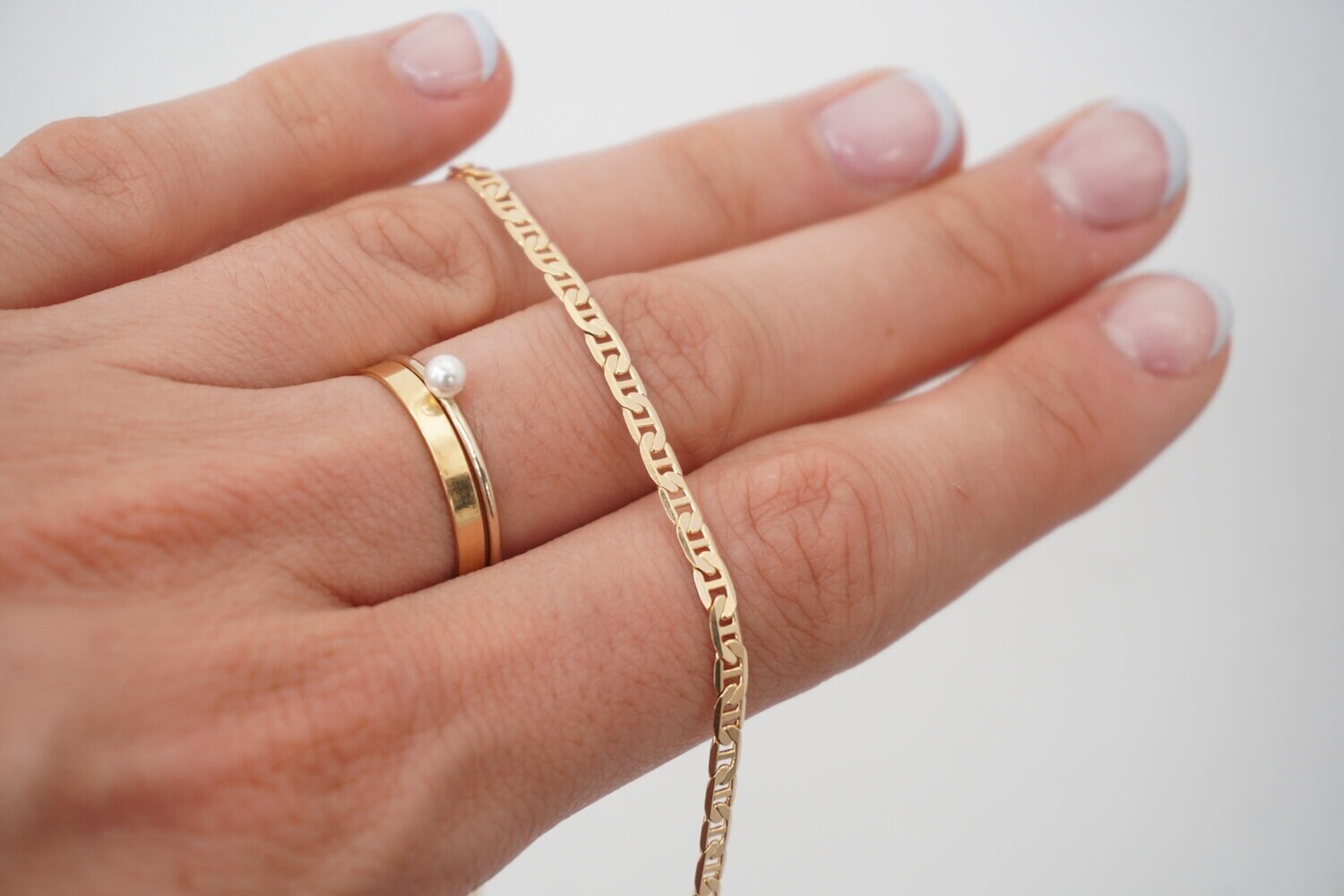 Gold Chain Stacking Bracelet, 18k Gold Filled Bracelet Delicate ...