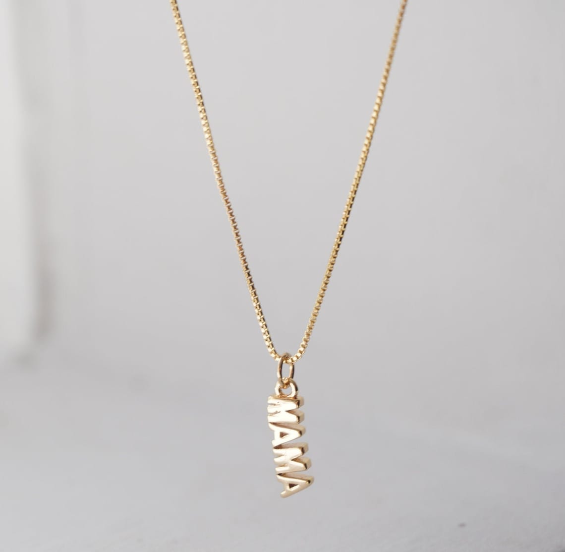 Mini Mama Necklace Dainty Chain Mama Necklace Mom Necklace | Etsy