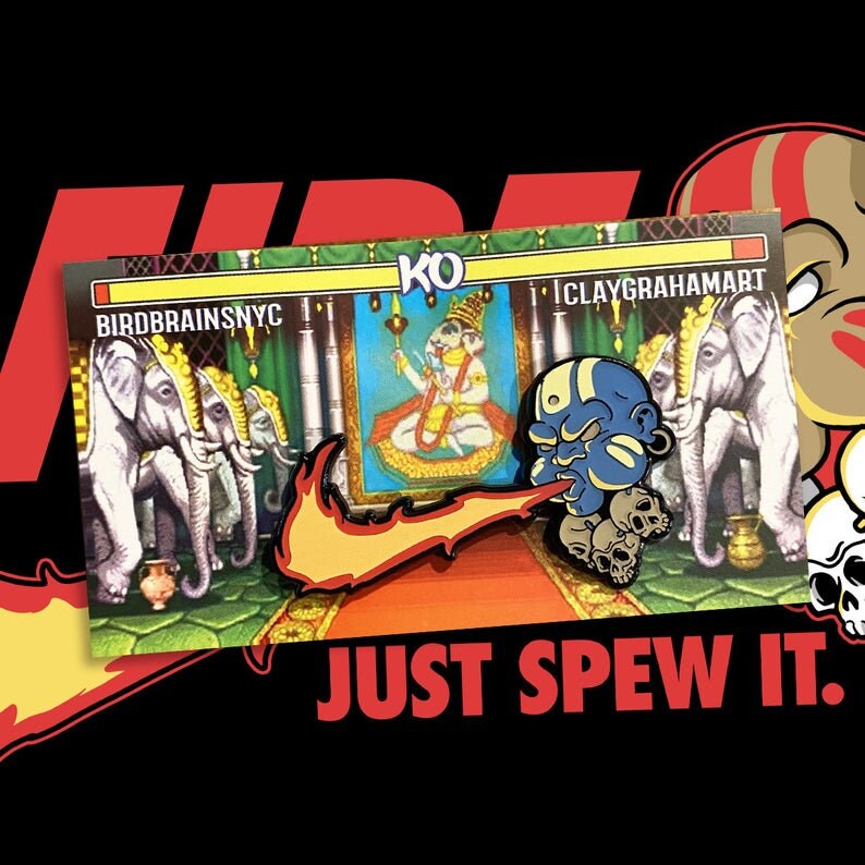 2 Just Spew It YogaFlame pin | Etsy