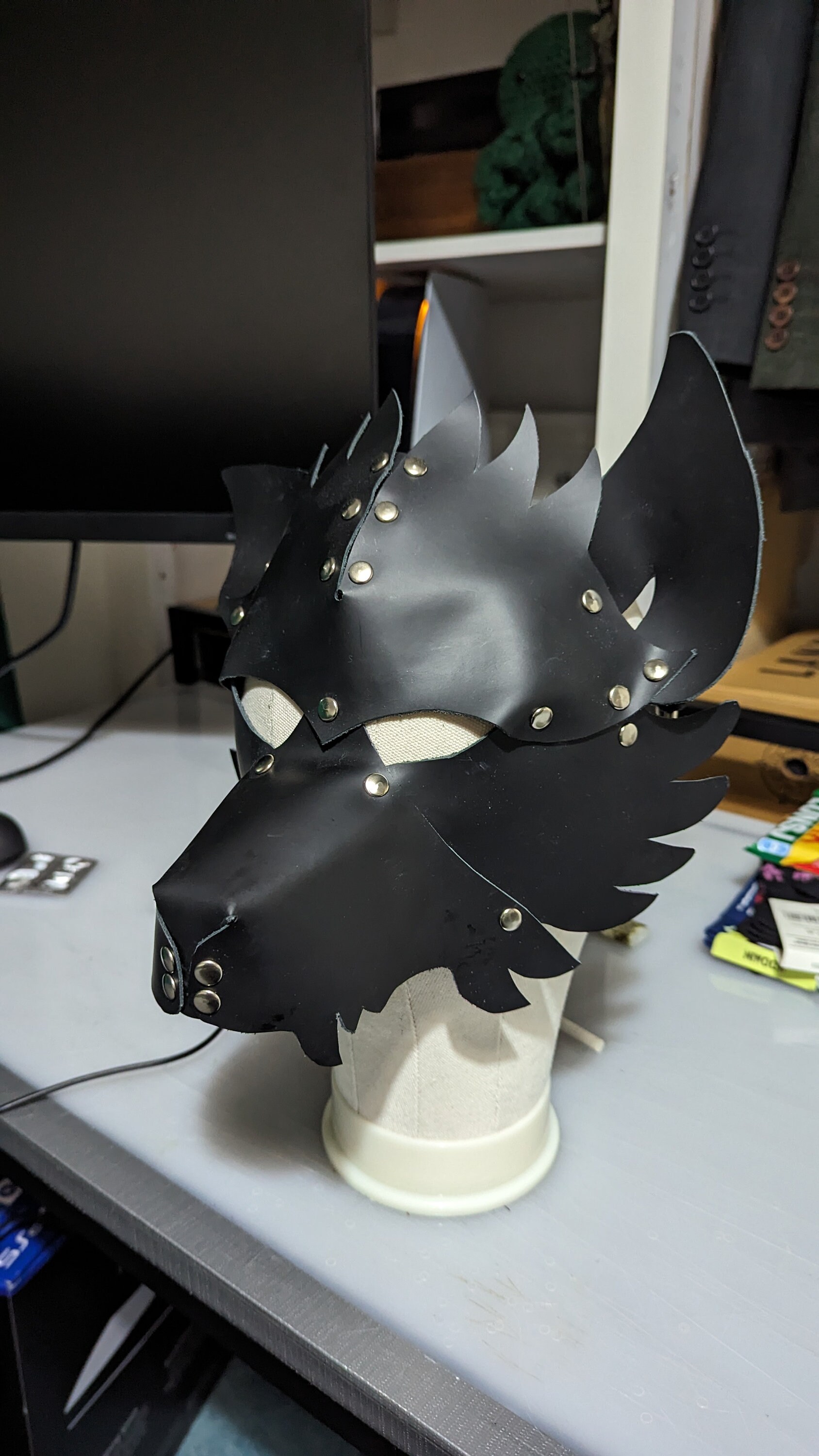 Leather Wolf Hood - Etsy
