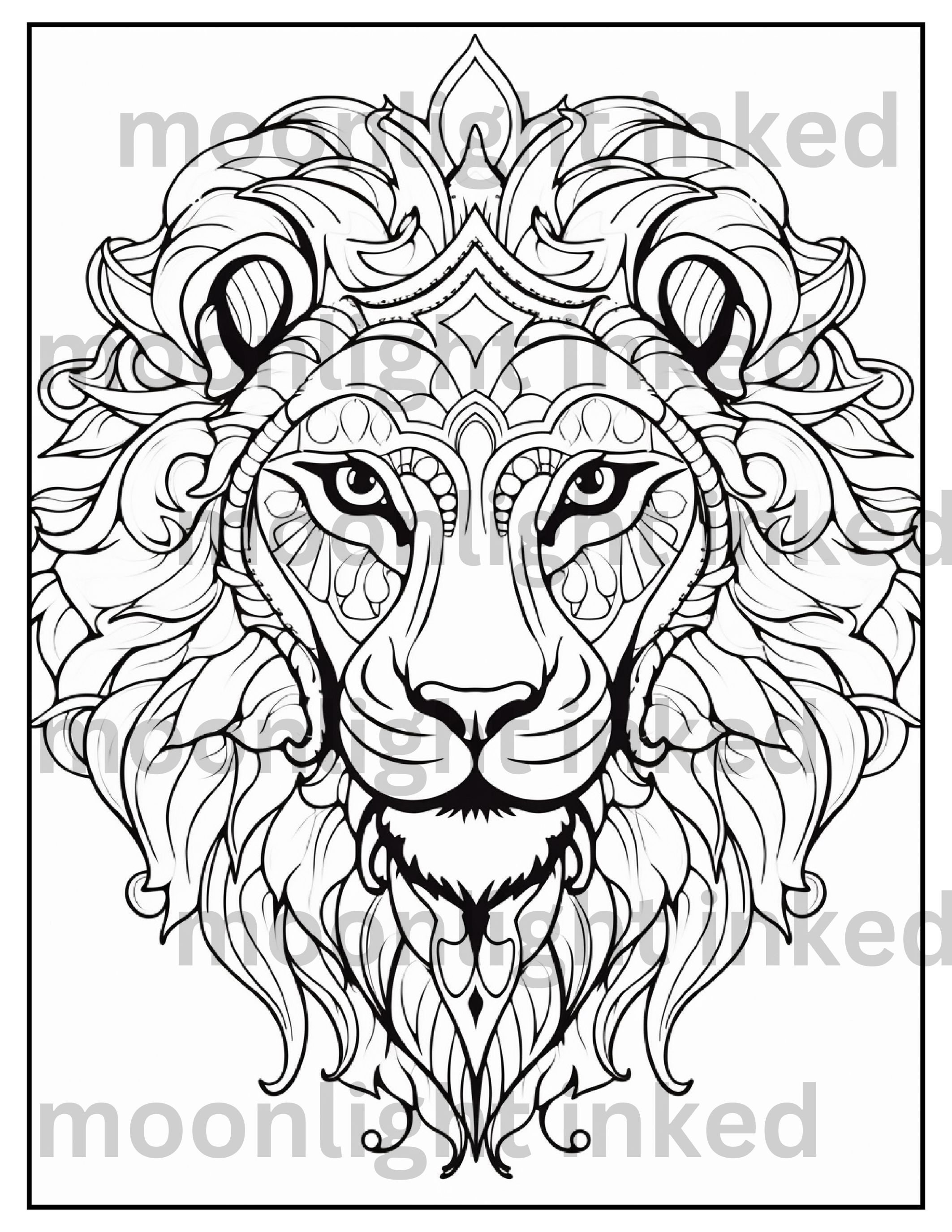 40 Zentangle Animal Coloring Pages - Etsy