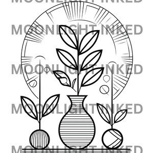 50 Minimalist Plant Coloring Pages Featuring Elegantly Simple Designs ...