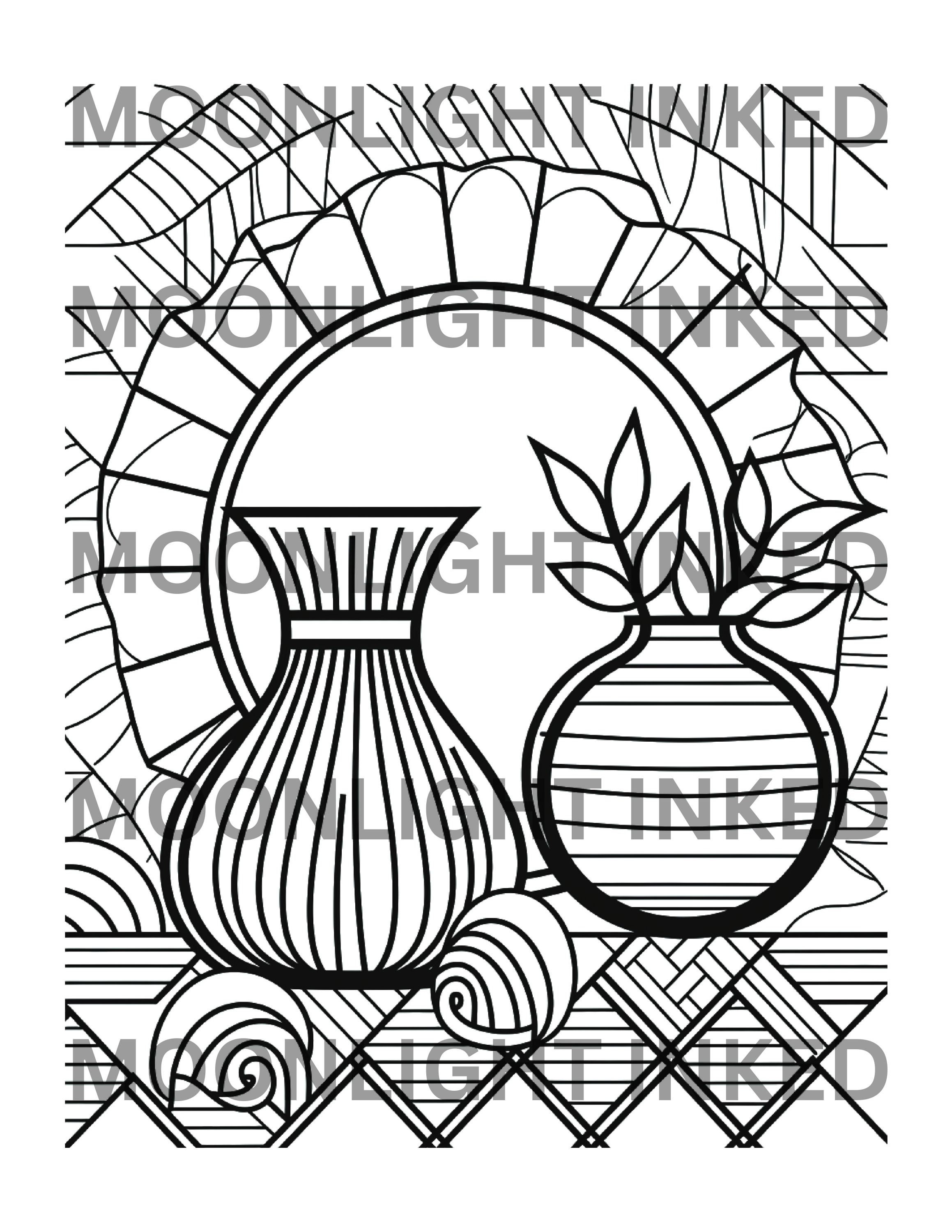 50 Minimalist Plant Coloring Pages Featuring Elegantly Simple Designs ...