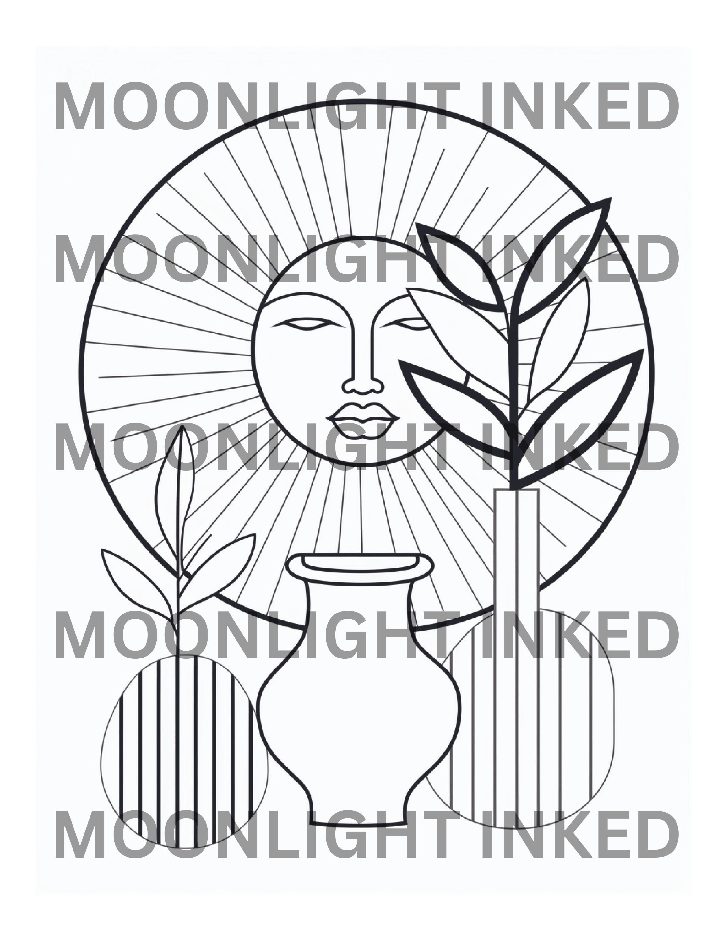 50 Minimalist Plant Coloring Pages Featuring Elegantly Simple Designs ...