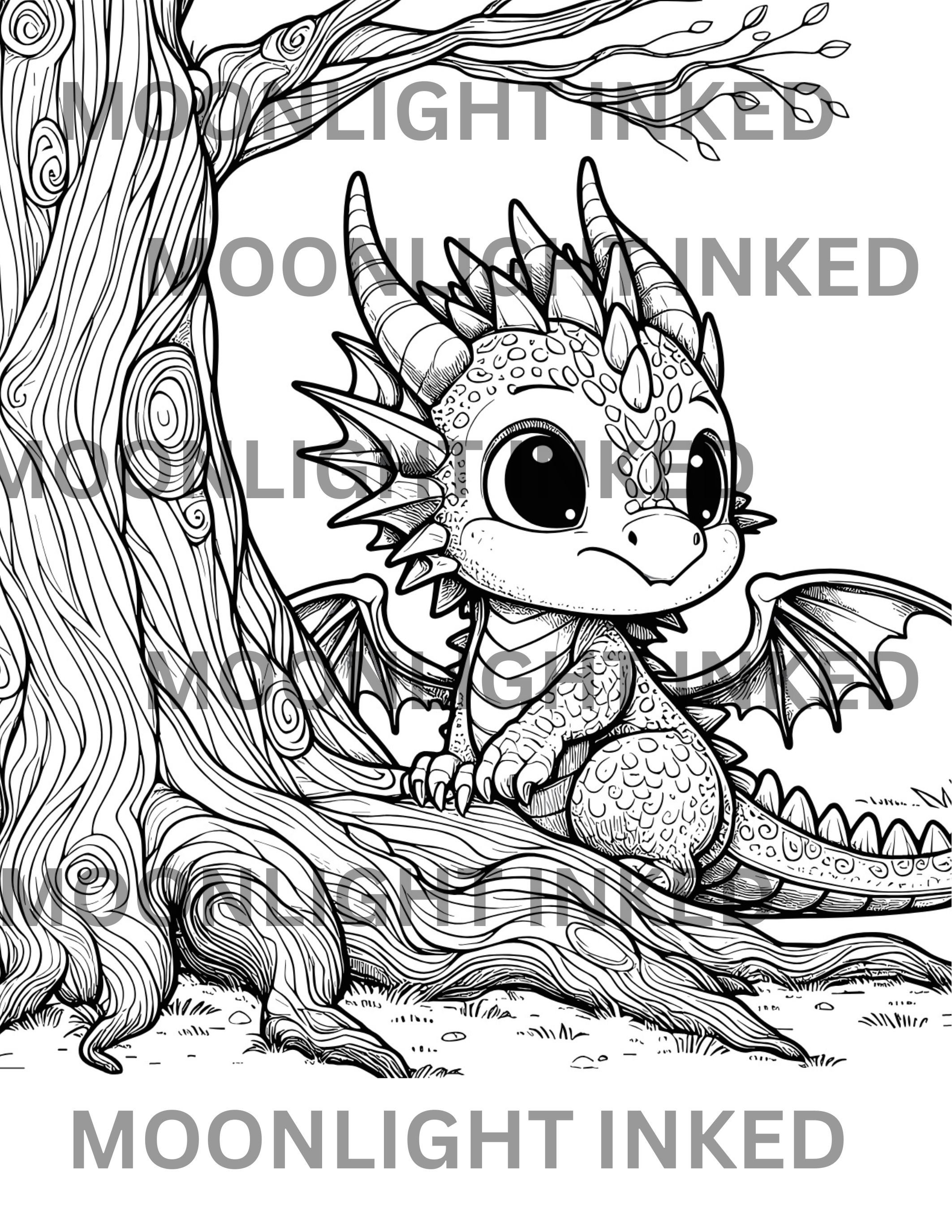 61 Pages of Whimsical Baby Dragons. Charming Mythical Companions Await ...