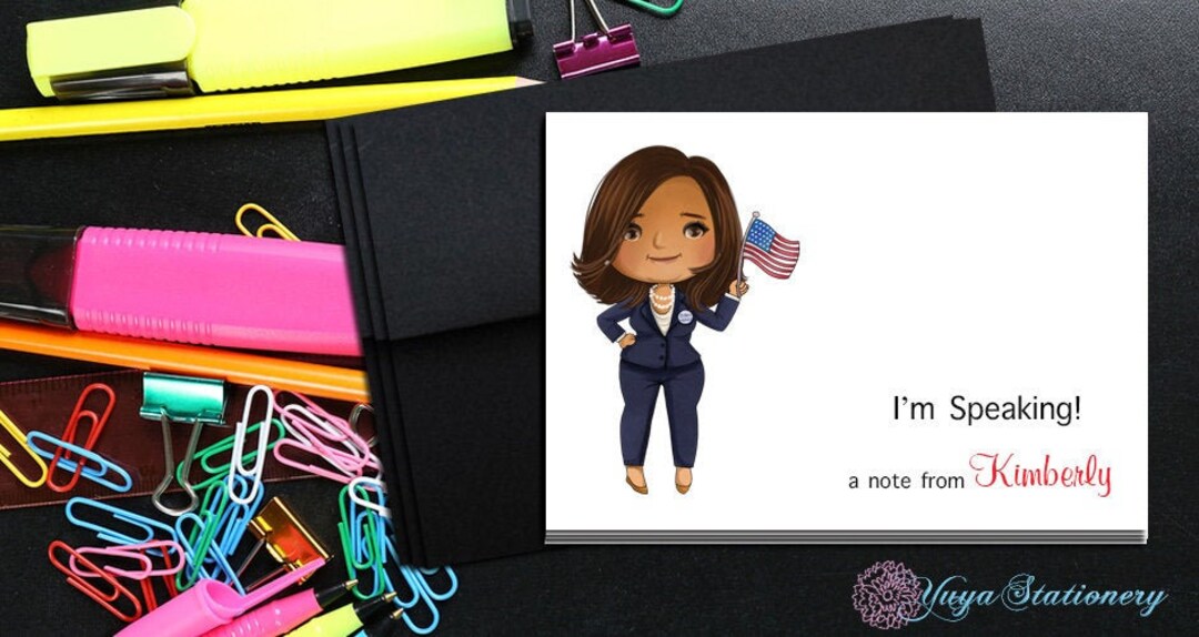 Kamala Harris Inspired Note Cards / Custom Woman in Power - Etsy