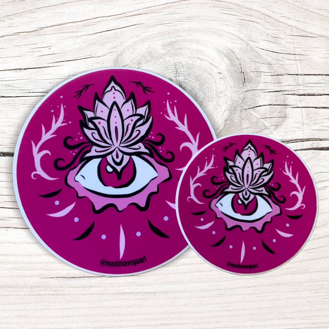 Lotus Eye Logo Sticker Lotus Art Sticker Third Eye Sticker Awakening ...