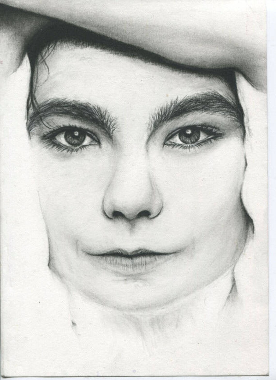 Bjork Black and White Charcoal Pencil Drawing Face Portrait Fan Art ...