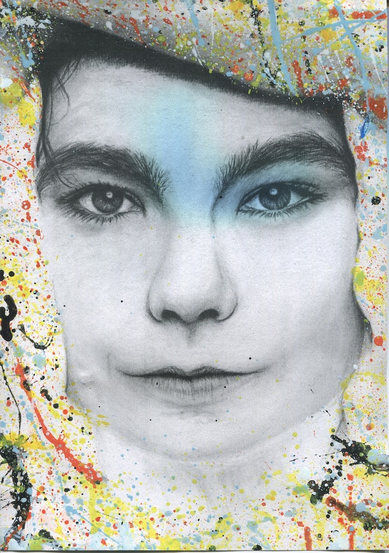 Bjork big Time Sensuality Splattered Paint - Etsy