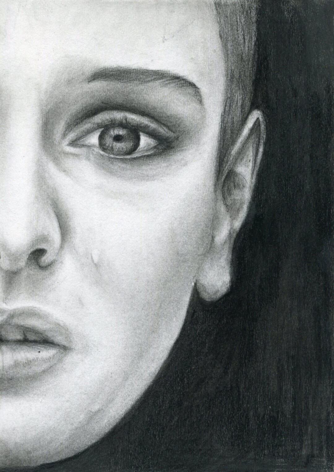Sinead O'connor "nothing Compares to You" Tear Black and White Charcoal ...