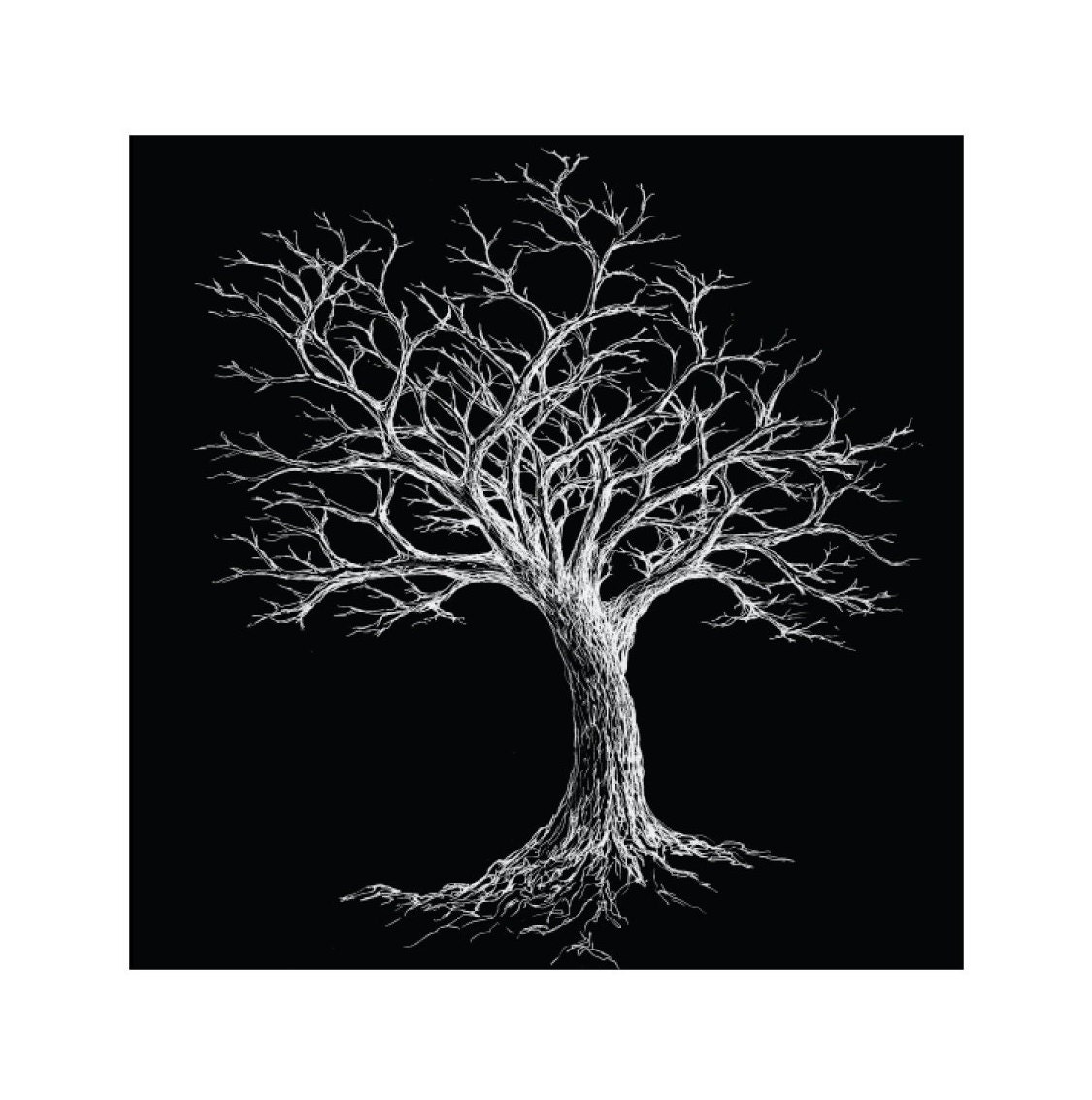 Winter Tree Inverted Freehand Ink Drawing Limited Edition Print, Signed ...