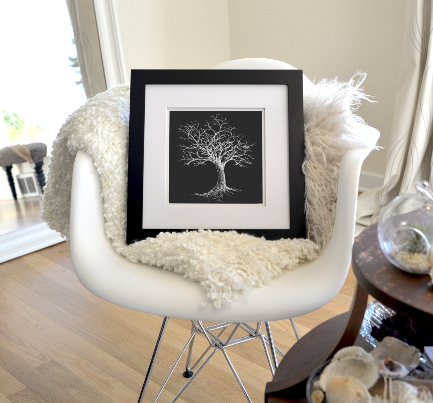Winter Tree Inverted Freehand Ink Drawing Limited Edition Print, Signed ...