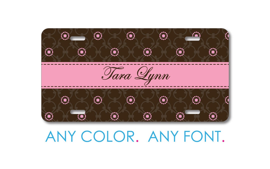 Custom License Plate Front Car Tag, Aluminum or Plastic - Personalized ...