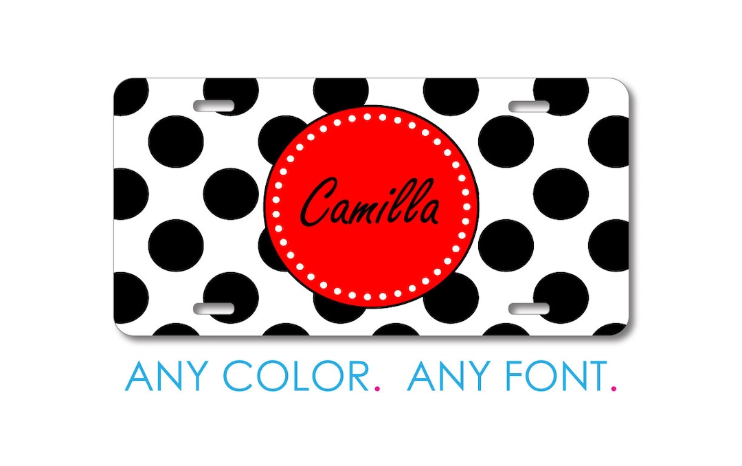 Custom License Plate Front Car Tag, Aluminum or Plastic - Personalized ...