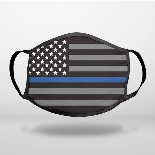 Thin Blue Line Face Mask - Etsy