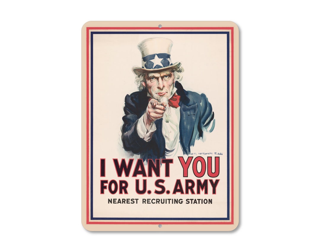 Uncle Sam Vintage Sign CUSTOM I Want You / for U.S. Army - Etsy