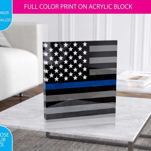 Thin Blue Line Font - Etsy