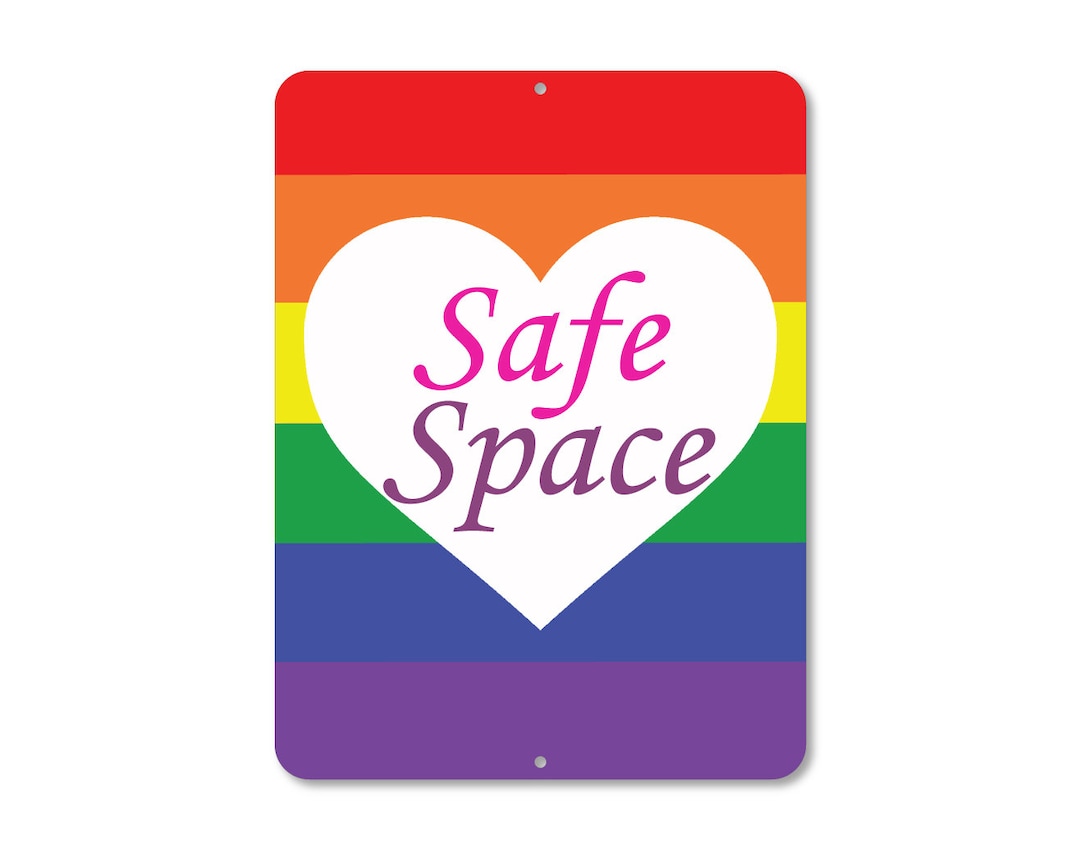 Safe Space - CUSTOM - LGBTQ+ / Pride Flag - Any Color - 9" X 12 ...