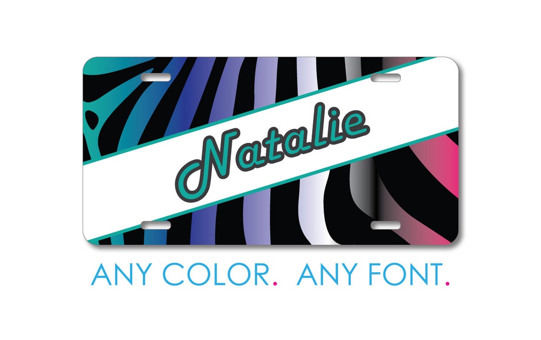 Custom License Plate Front Car Tag, Aluminum or Plastic Personalized ...